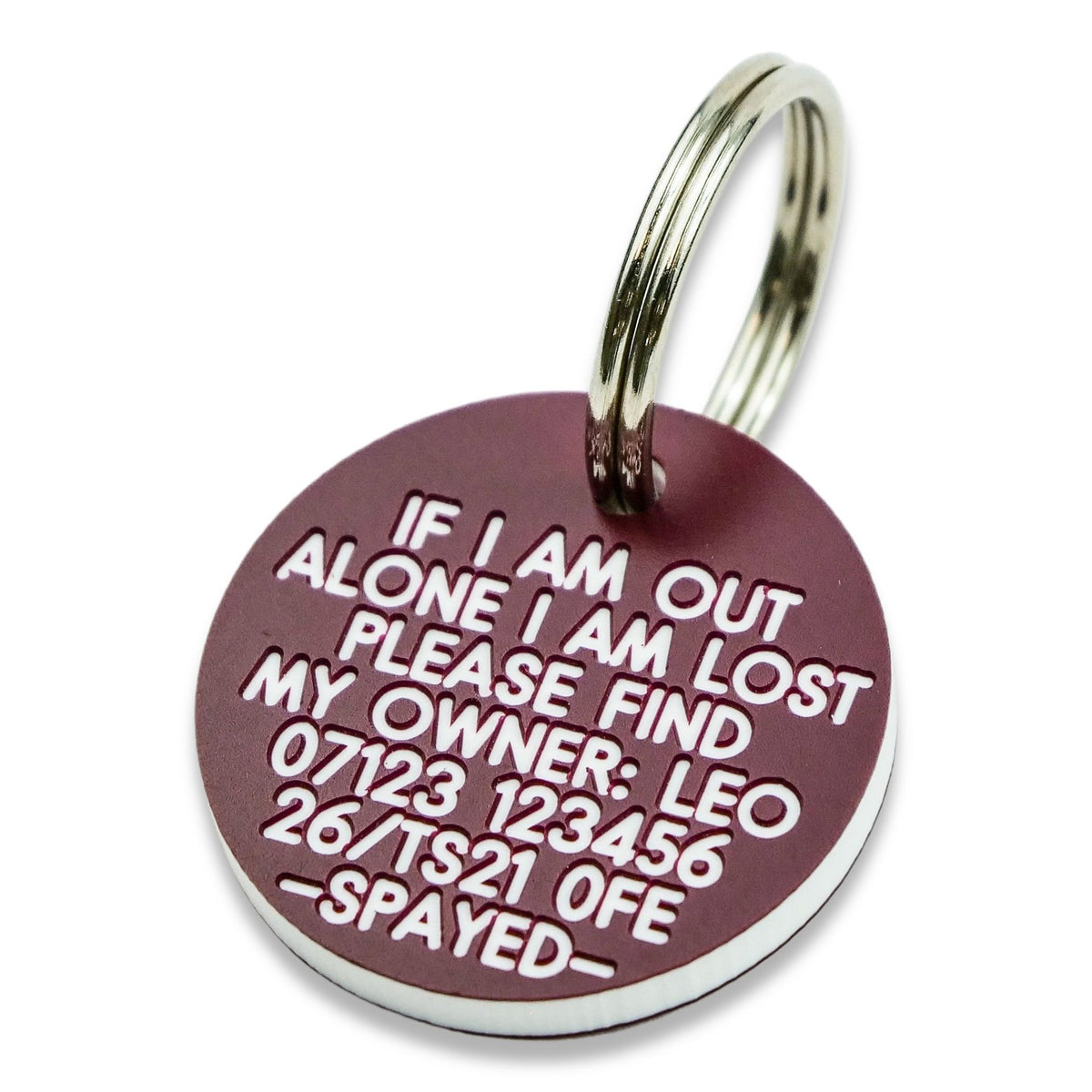 27mm Round Plastic Dog Pet Tag – Engraving Studios