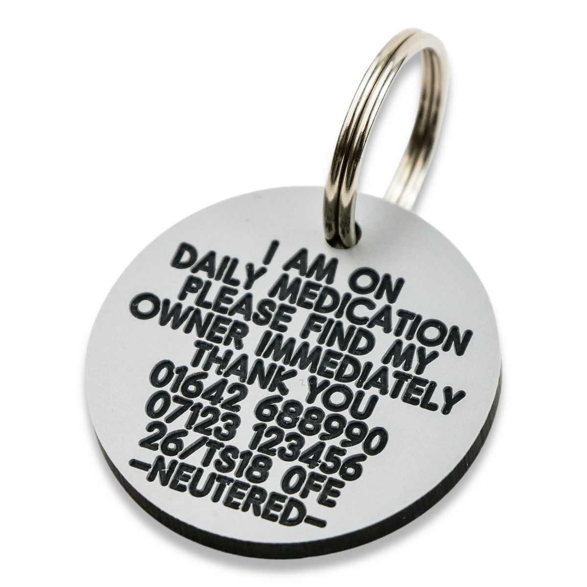 33mm Round Plastic Dog Pet Tag – Engraving Studios