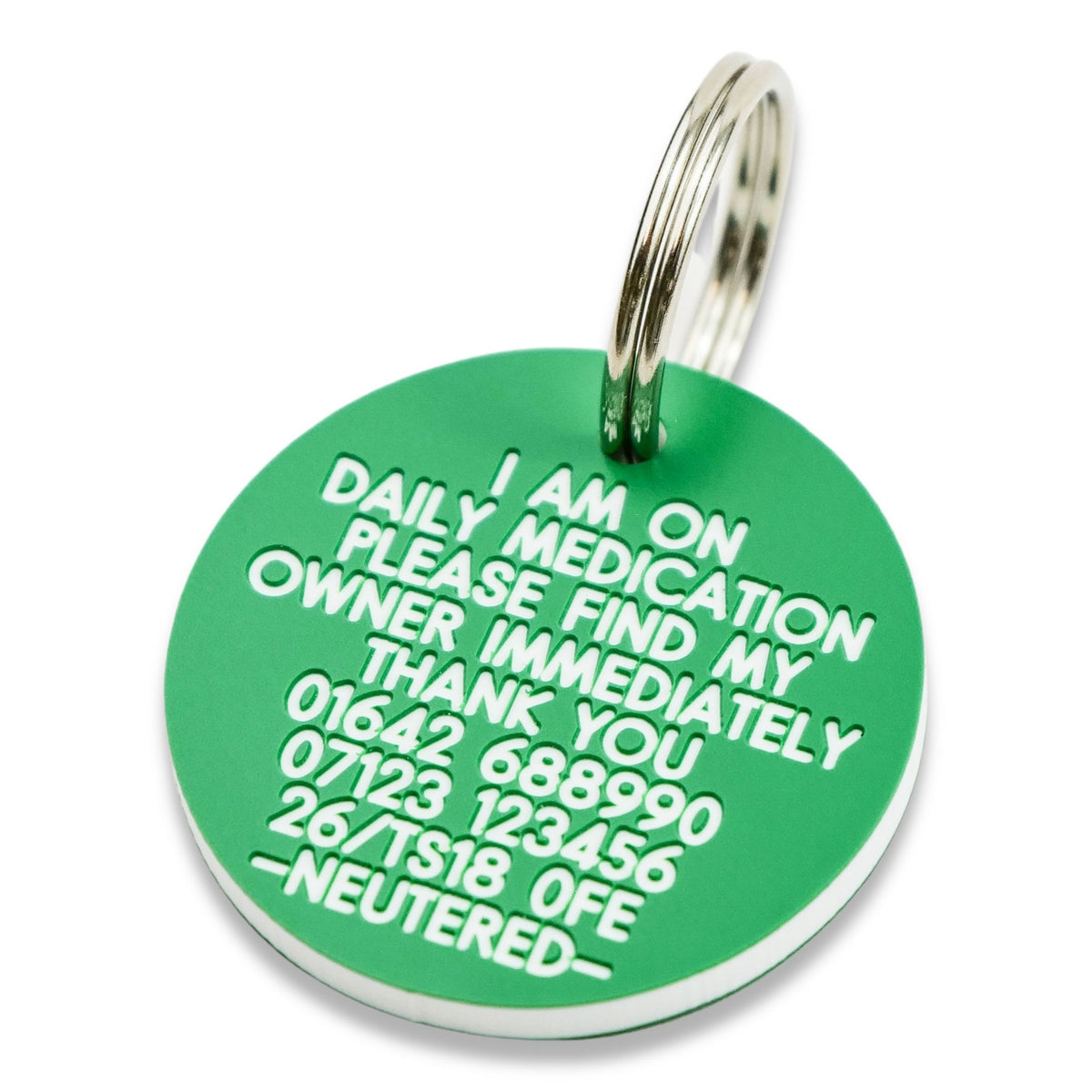 33mm Round Plastic Dog Pet Tag – Engraving Studios