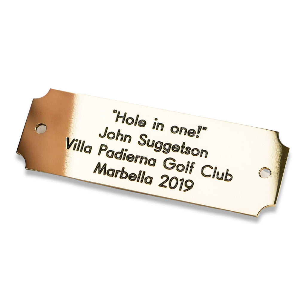 Small size - Scalloped corner solid brass engraved plaques – Engraving ...