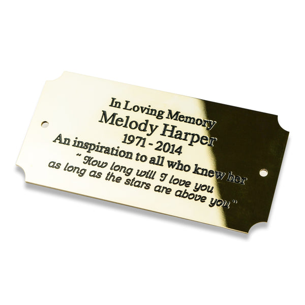 blank memorial plaques